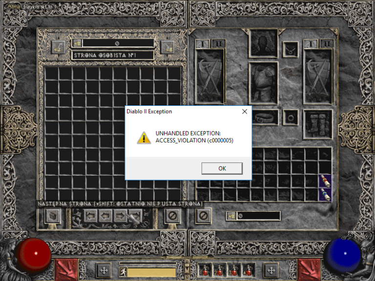 Fix error C0000005 - Diablo 2 Tyrael Mights
