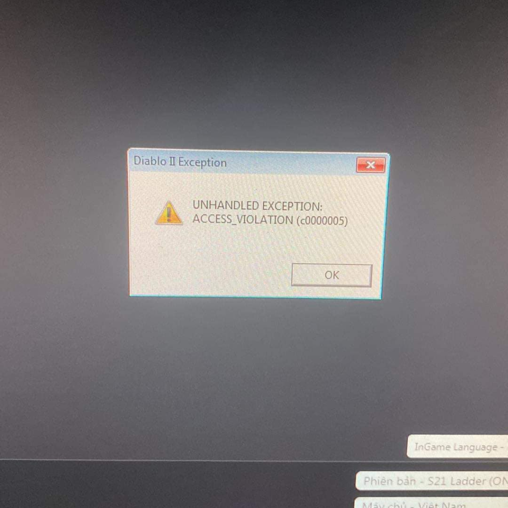 修復錯誤 C0000005 - 暗黑破壞神 2 泰瑞爾之力