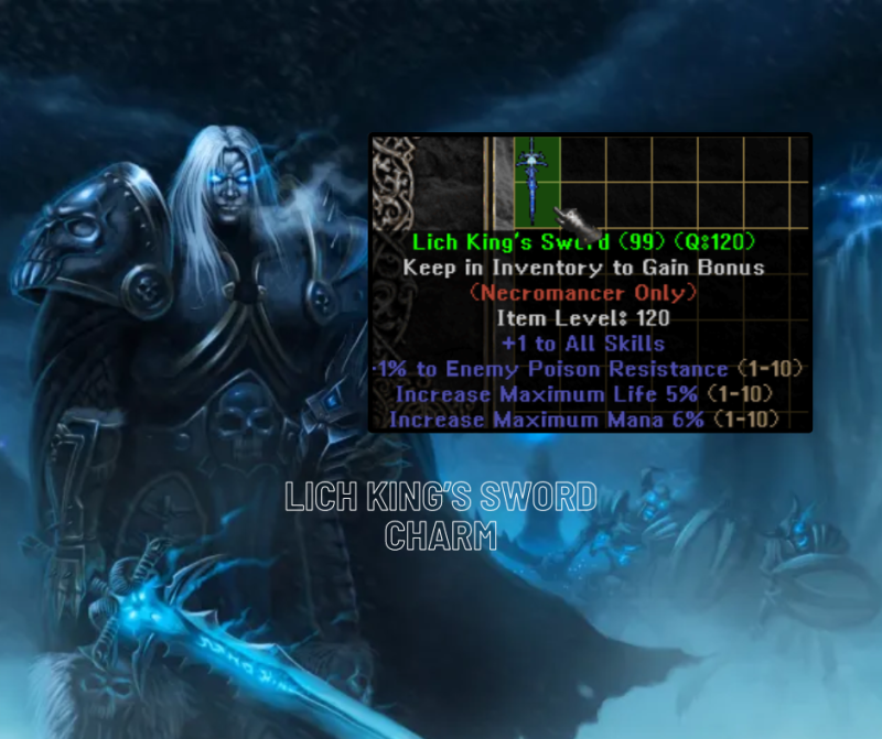 S21 - Lich King Sword Charm - Diablo 2 Tyrael Mights