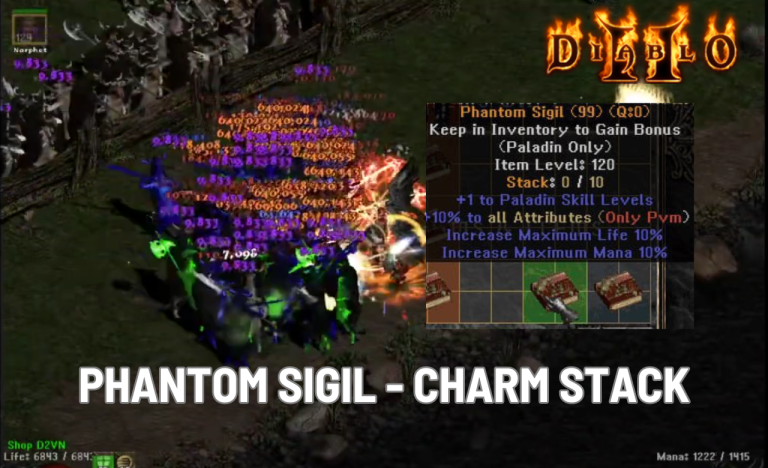 Charm Stack - Phantom Sigil - Diablo 2 Tyrael Mights
