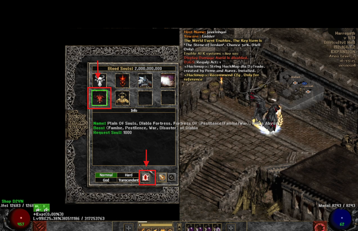 Map: Hell's Abyss - Devil Diablo - Diablo 2 Tyrael Mights